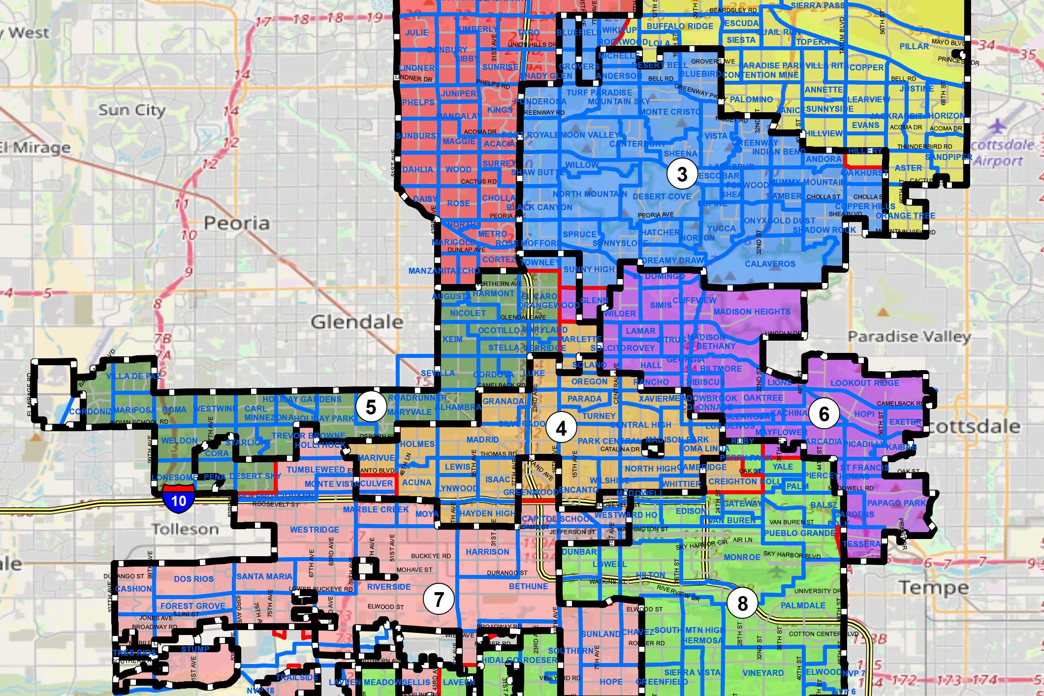 Northern Star Council Districts